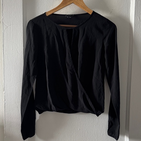Theory | Tops | Theory Black Long Sleeve Blouse | Poshmark